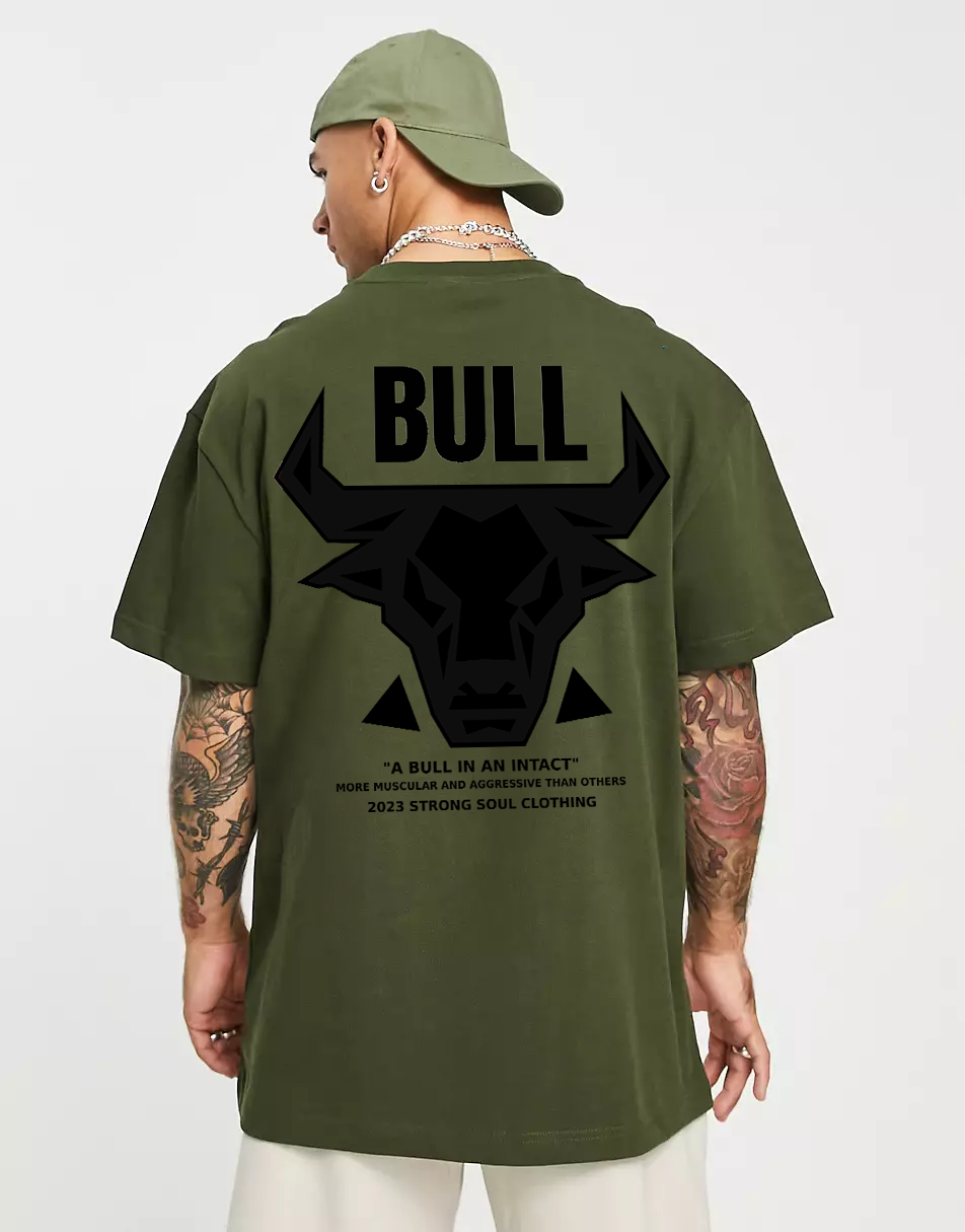 Gym Oversized T Shirt - THE BULL - 15 Days Return – Strong Soul